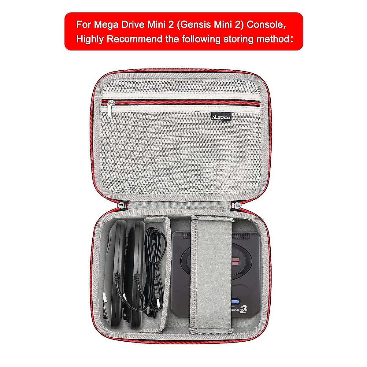 RLSOCO Carrying Case for Sega Genesis Mini 2/Genesis Mini