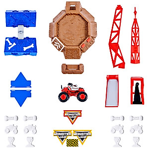 Monster Jam, Blastin’ Bones Playset with Exclusive Monster Mutt Dalmatian, Monster Truck Kids Toys for Boys Aged 3 and Up