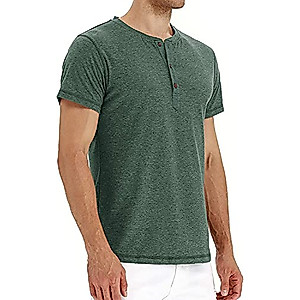 Sailwind Mens Henley Short/Long Sleeve T-Shirt Cotton Casual Shirt US Large VG Green