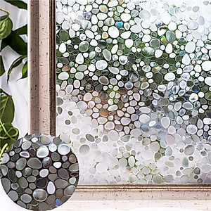 XENITE Window Privacy Film Translucent Cobblestone Frosted Window Privacy Film Self Adhesive Glass Stickers one Way Window Film Window (Color : Transparent, Size : 45x100cm)