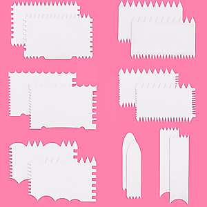 craftshou Multifunction Acrylic Pouring Swipe Tools,14 Pcs Paint Scrapers Plastic Paint Swipe Accessories for Acrylic Painting Technique