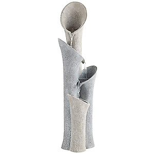 Bell Modern Zen Outdoor Floor Tiered Water Fountain 34" High Cascading Decor Faux Stone for Garden Patio Backyard Deck Home Lawn Porch House Relaxation Exterior Balcony - John Timberland