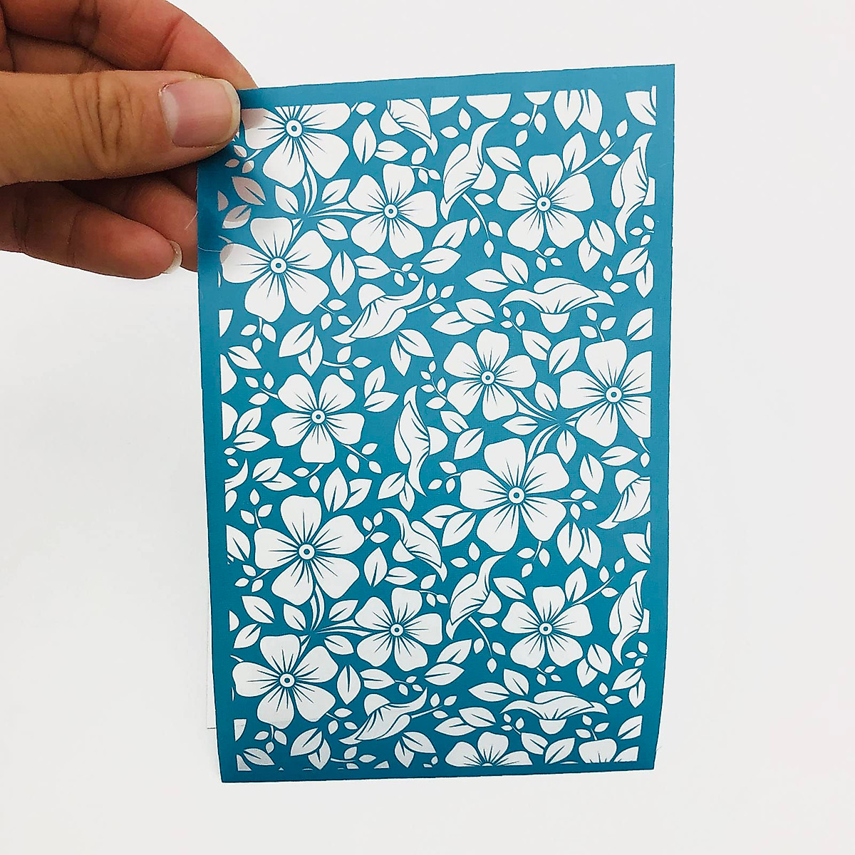 Flower Silk Screen Stencils Reusable Silkscreen-Print Kit Stencils Mesh-Transfers Stencil for DIY Printing On Clay-Decor Flower Silk Screen Stencils