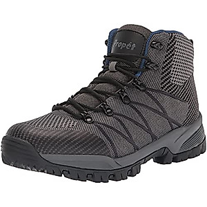 Propét Men's Traverse Hiking Boot, Grey/Black, 14 Wide