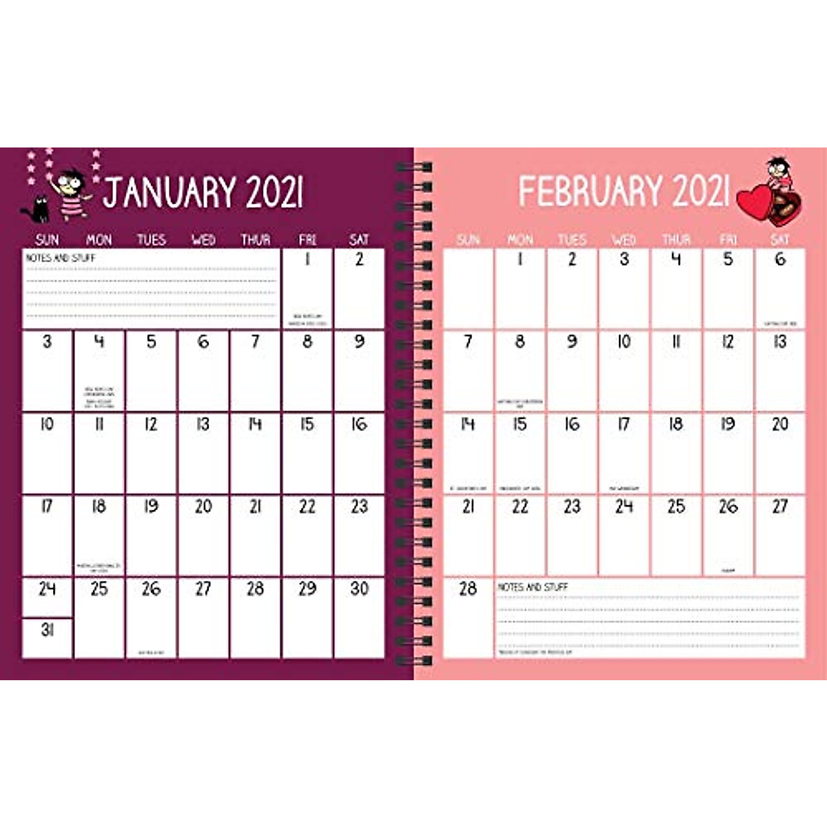 Sarah's Scribbles 16-Month 2020-2021 Weekly/Monthly Planner Calendar: Get It Together!
