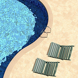 GREENVINES Folding-Xavier-Chairs Set of 2 | Wave | Portable Adirondack-Chair | HDPE Plastic | All Weather Fire-Pit Chair | Forest | for Beach Outdoor Deck Poolside Garden Patio Porch Fishing