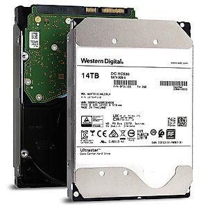Western Digital 14TB Ultrastar DC HC530 SATA HDD - 7200 RPM Class, SATA 6 Gb/s, 512MB Cache, 3.5" - WUH721414ALE6L4 (Renewed)