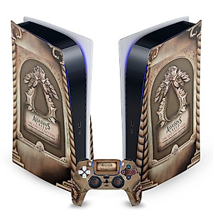 Head Case Designs Officially Licensed Assassin's Creed Belt Crest II Graphics Vinyl Faceplate Gaming Skin Decal Compatible with Sony Playstation 5 PS5 Disc Edition Console & DualSense Controller