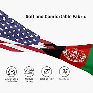 America Afghanistan Friendship Flag Sports Headbands Unisex Yoga Non-Slip Quick-Drying Workout Hairband