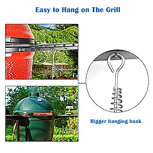 KAMaster 18” Ash Tool Poker Big Green Egg Accessories Kamado Grill Joe Ash Removal Tool Ash Rake Cleaning Tools Wood Corner Cleaner Accessories