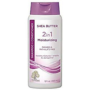 Madina Shea Butter 2 in 1 Moisturizing Shampoo & Conditioner, 12 oz