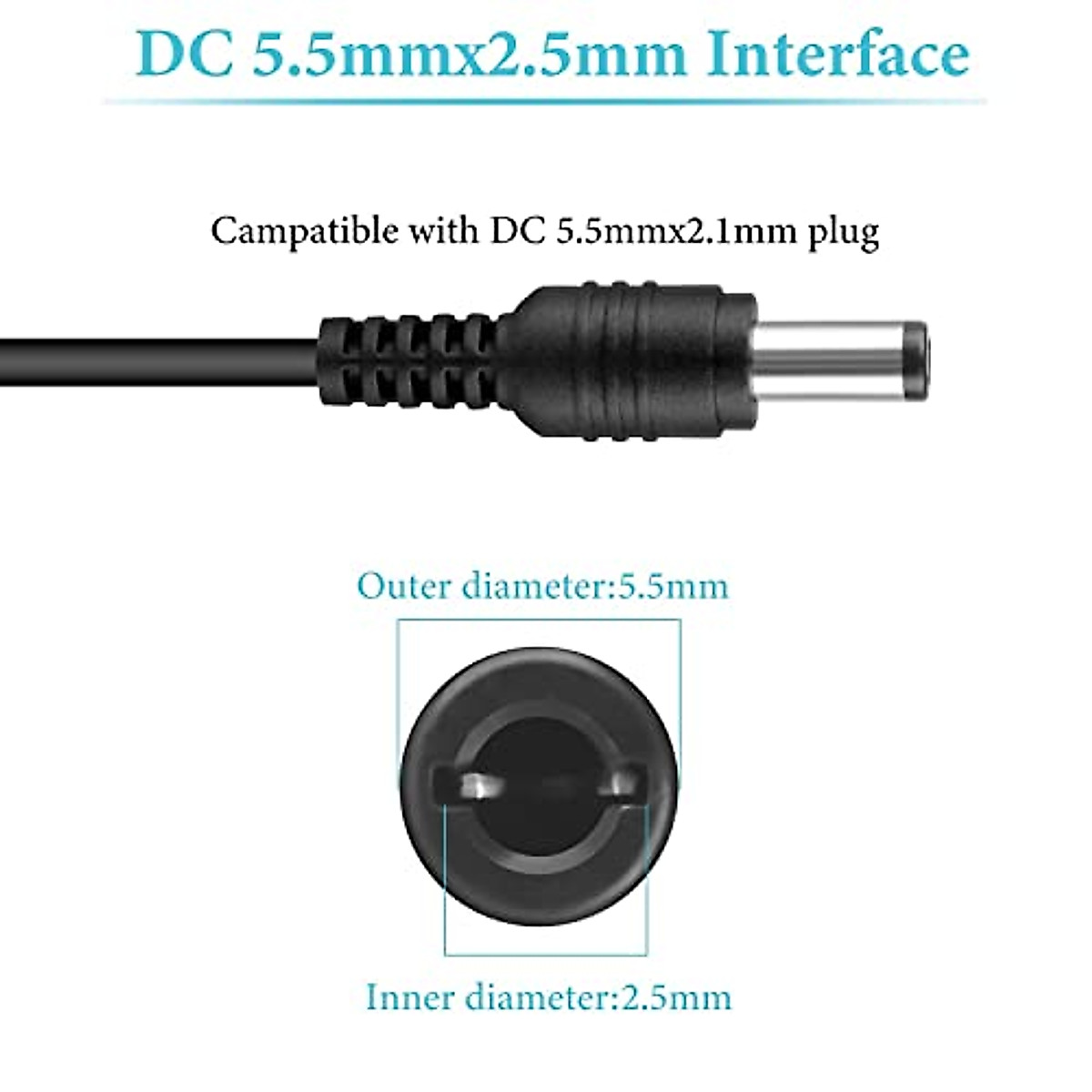 5V 1A AC Adapter, Waysse 5V 1A Power Supply DC Power Adapter,100V-240V Slim Design AC Power Adapter Wall Charger for Android Tablets Webcam Routers Toys Recorder Speaker & More DC 5V Devices
