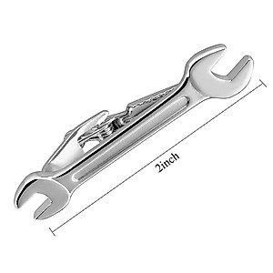 2 inch Tie Clip for Men-Novelty Tool Necktie Bar Clip,Tie Pin,Special Interesting Gift for Men-Wrench