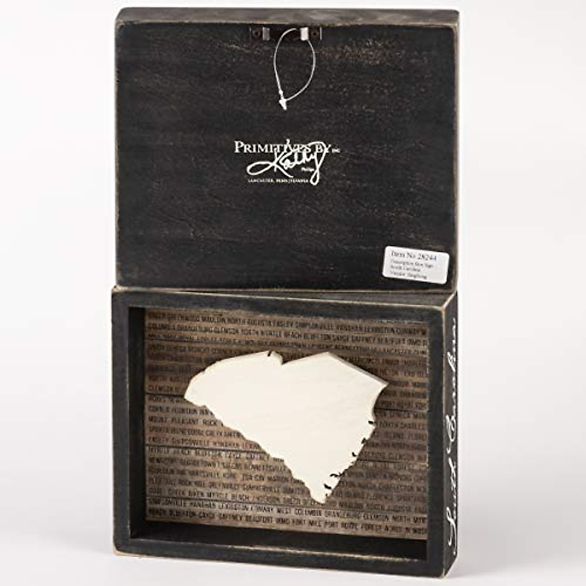Primitives by Kathy 28244 Box Sign, 8.5" x 7", South Carolina