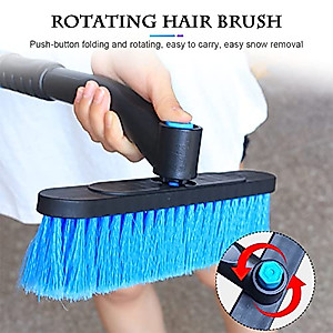 Fekey&JF 25" Snow Brush and Ice Scraper for Car, 2 in 1 Detachable Extendable Snow Cleaner Ice Scraper for Car Windshield with Ergonomic Foam Grip Handle, Ideal for Cars, Trucks, SUVs