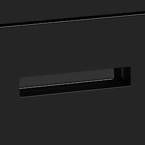 Rockjame Lateral Filing Cabinet, 2 Drawer Metal Lockable File Cabinet for Commercial Grade Office Legal and Letter File (Black)