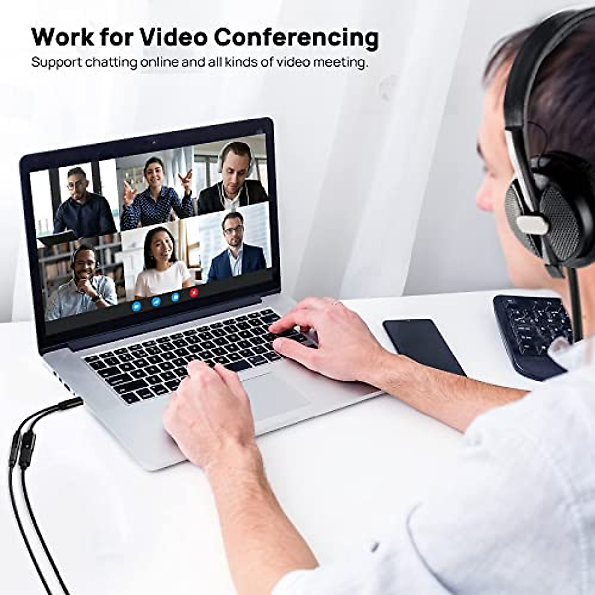 USB Type C to 3.5mm Headphone Jack Audio Adapter and Charger,2 in 1 USB C to Aux Audio Adapter with 60w PD3.0 Fast Charger,Compatible with Samsung Galaxy A53 A33 S23 S22 S21,Google Pixel 7