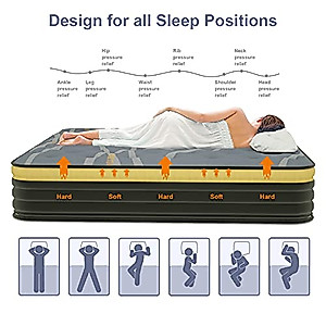 Elfreda Short Queen Mattress, RV Mattress (60''x74 12 inch Pillow Top Innersprings Hybrid Mattress, Memory Foam and Pocket Spring Firm Mattress, Supportive & Pressure Relief Mattress, Bed in a Bag