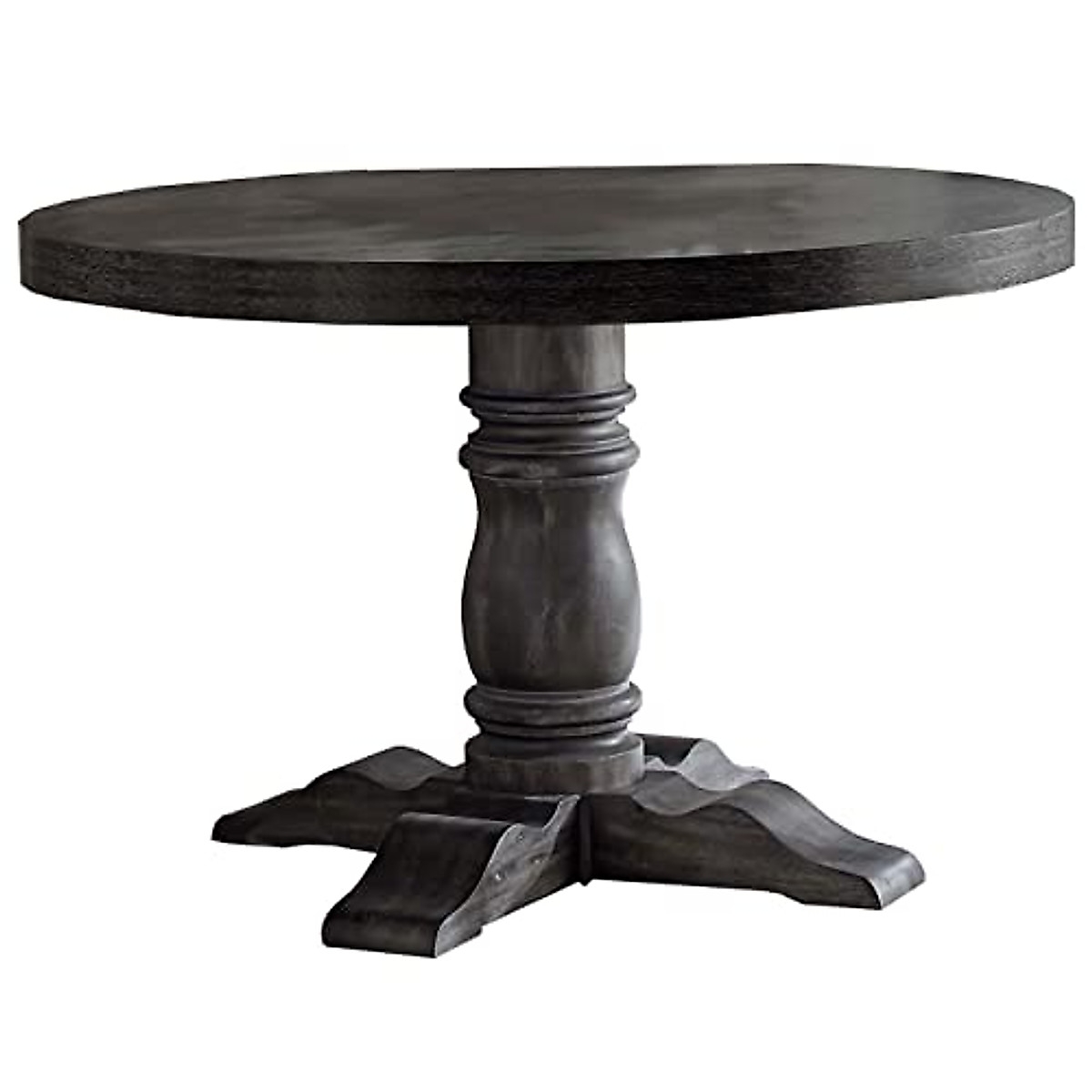 Progressive Furniture Muse Round Dining Table, 48" W x 48" D x 30" H, Weathered Pepper