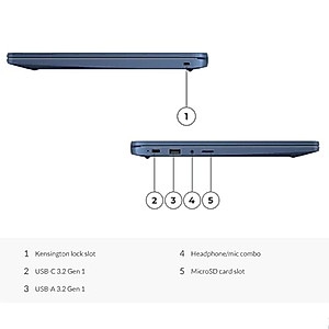 Lenovo Slim-3 Touch-Screen Chromebook Laptop Computer for Students and Business - 14" FHD Display, 13.5H Long Battery Life, MediaTek 520, 4GB RAM, 64GB eMMC, 256GB Micro SD, Wi-Fi 6, Chrome OS