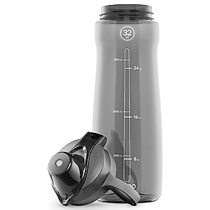 Pogo BPA-Free Tritan Plastic Water Bottle with Chug Lid, 32 Oz, Grey