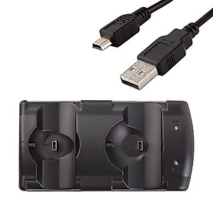 VSEER PS3 Controller Charging Dock Charging Station 2 in 1 with LED light Indicator Compatible for Original PS3/MOVE Controller, Black
