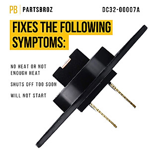 PartsBroz Dc32-00007a Samsung Dryer Thermistor Dv40j3000ew/a2 Dv42h5000ew/a3 Dv42h5200ew/a3 Dv45h7000ew/a2 Dv328aer/xaa Dv393etpawr/a1 Dv48j7700ew/a2 Dve52m7750v/a3 Dv48h7400ew/a2 Dv40j3000gw/a2
