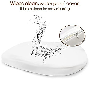 J&JOO Baby Changing Basket - Raised Side Foam Pad with Wipeable Waterproof Pad Cover, Built-in Security Strap, Handmade, Moses Basket Changing Table Topper Changing Pad