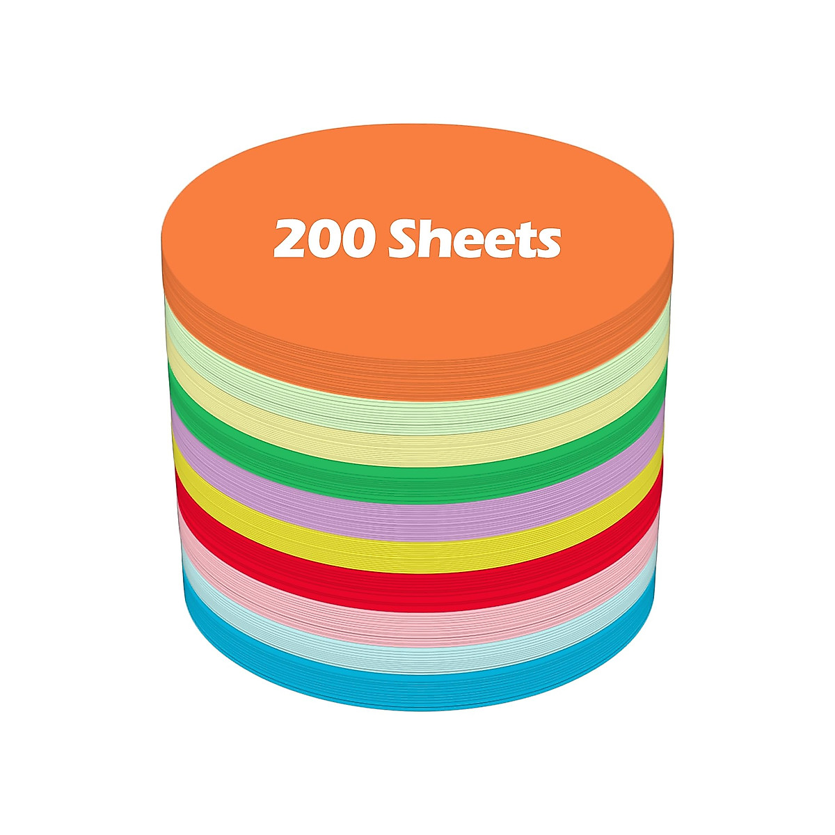 Ezyaid Heavyweight Construction Paper Circles - 200 Sheets