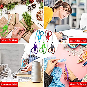 Scissors Bulk Set of 40-Pack, Niutop 8" Multipurpose Sharp Sewing Craft Fabric Scissors for Office Home High/Middle School Student Office Teacher Art Supplies, Soft Comfort-Grip Right/Left Handles