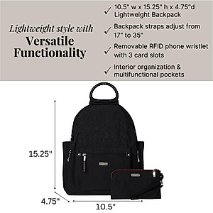 Baggallini Women's All Day Backpack, Black Cheetah Emboss, One Size…