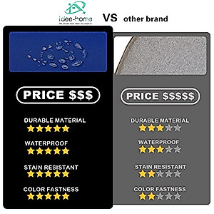 idee-home Outdoor Bench Cushion 42 inch, Patio Bench Cushion Indoor, Patio Furniture Chair Cushion Bench Pad, Porch Swing Cushion with Ties, Bay Window Seat Sofa Garden Replacement Loveseat Cushion