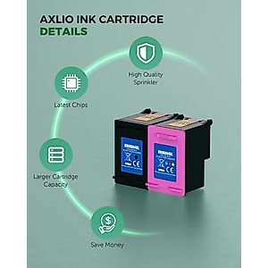 64XL Ink Cartridge Combo Pack Replacement for HP 64XL Ink Remanufactured Black and Color Work for Envy Photo 7858 7855 7120 7155 7158 7164 6255 6252 6232 Envy Inspire 7955e Tango X Printer (2-Pack)