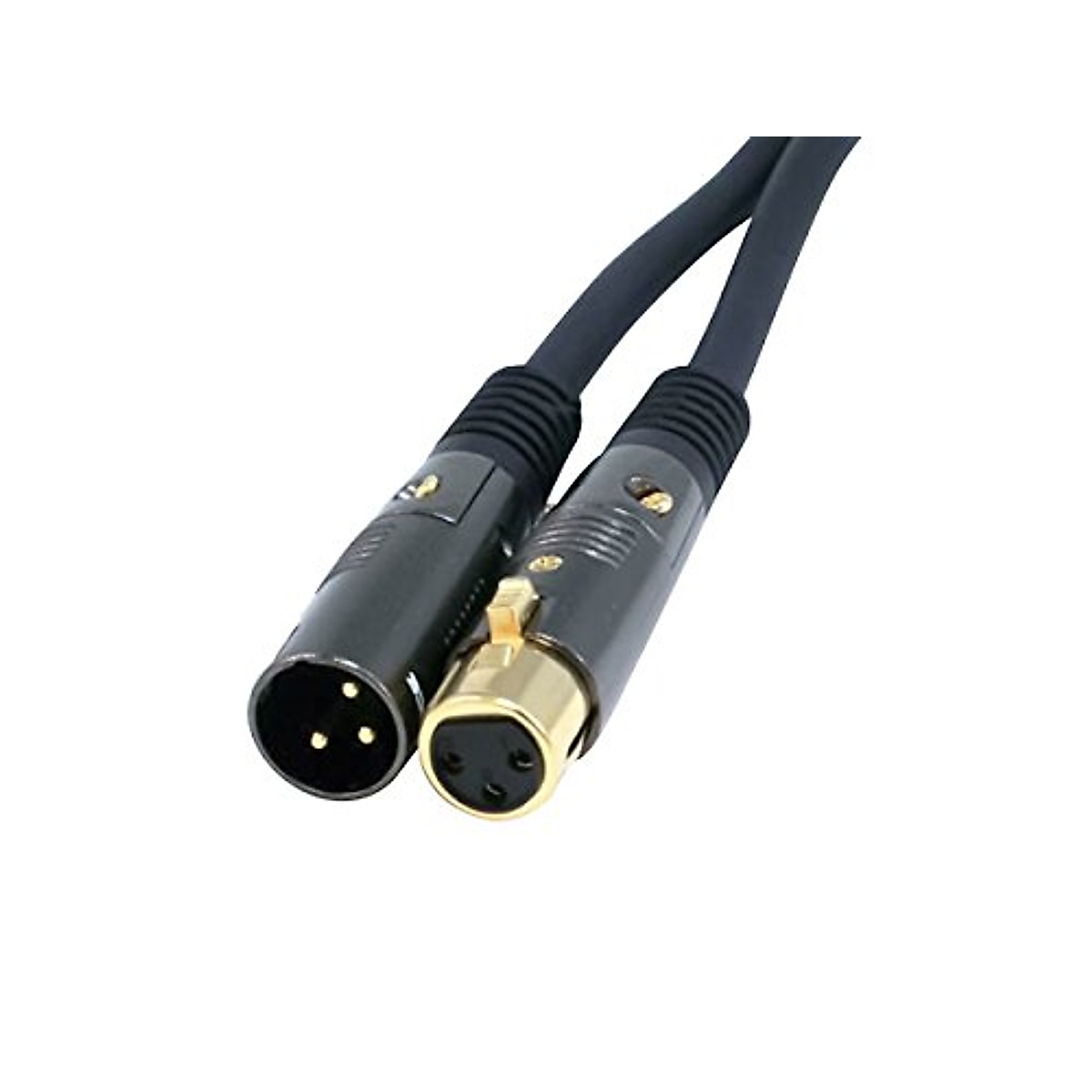 Monoprice Premier Series XLR Male to XLR Female - 1.5ft - Black - Gold Plated | 16AWG Copper Wire Conductors [Microphone & Interconnect] & 1.5ft Premium 2 RCA Plug/2 RCA Plug M/M 22AWG Cable - Black