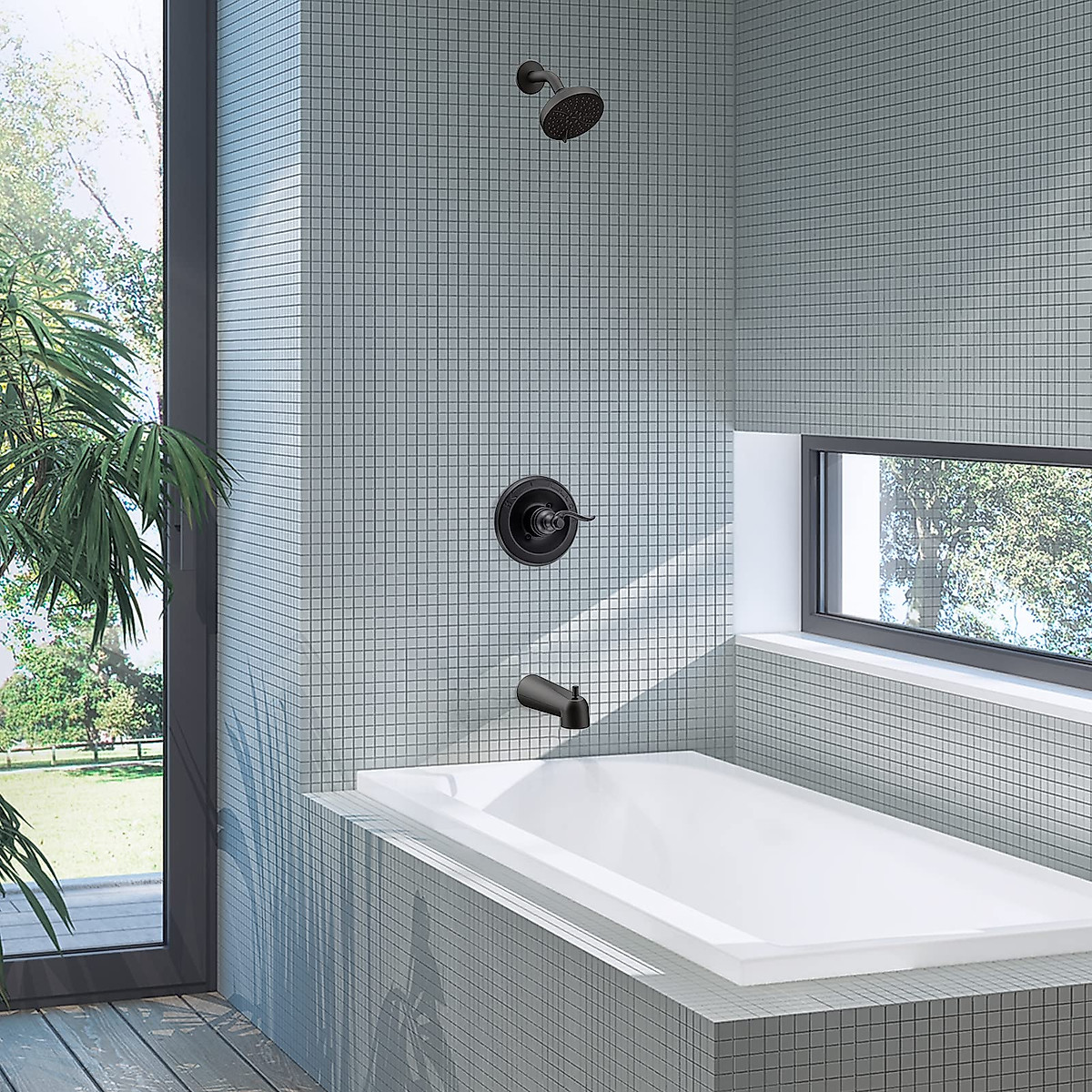 Pressure-Balancing Valve Trim Replacement for D 14 Series, Matte Black