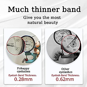 False Eyelashes Wispy Natural Look Lashes 5 Pairs Soft Faux Mink Lashes 3D 6D Volume Fluffy Frihappy Fake Eyelashes Packs DW4