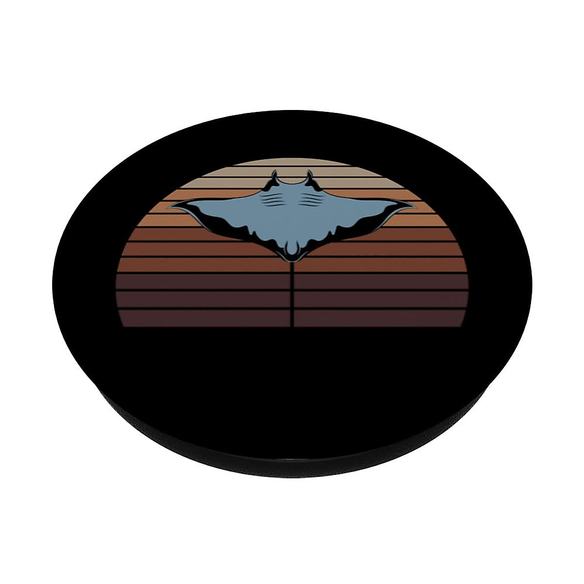 Retro Stingray Aquarist Ocean Animal Lover Manta Ray PopSockets Swappable PopGrip