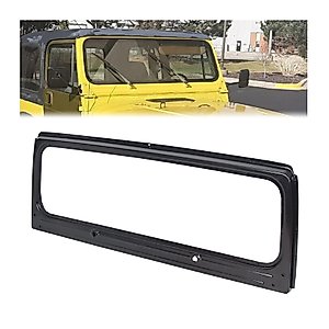 KUAFU Front Windshields Frame Steel Compatible with 1987-1995 Jeep Wrangler YJ (Replace for CH1280101 55174576)