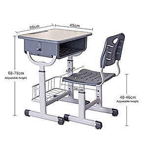 Articles for daily use Simple Children's Desk and Chair Set, Height Adjustable, Ergonomic Desk and Chair, Student Desk and Chair Set
