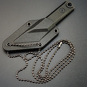 Ccanku C1146 Fixed Blade Knife,440C Blade G10 Handle EDC Tool Knife for Outdoor, Camping, Hiking, Fishing with kydex Sheath (Black)