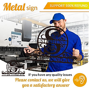 Custom Metal Address Sign - Wall Art Decor - Outdoor -Personalized Address Plaque - Signs for Home Decor Wall - Custom House Number Metal Sign(TY-DZ)