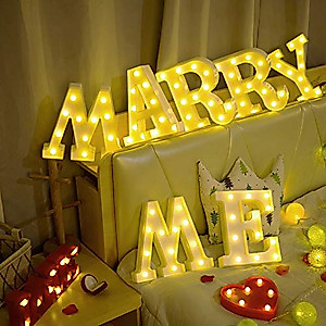 Creation Core 8.7" Tall Large LED Baby Word Marquee Signs Battery Operated Warm White Light Up Letters for Home Bedroom Nursery Room Table Wall Decor, Baby