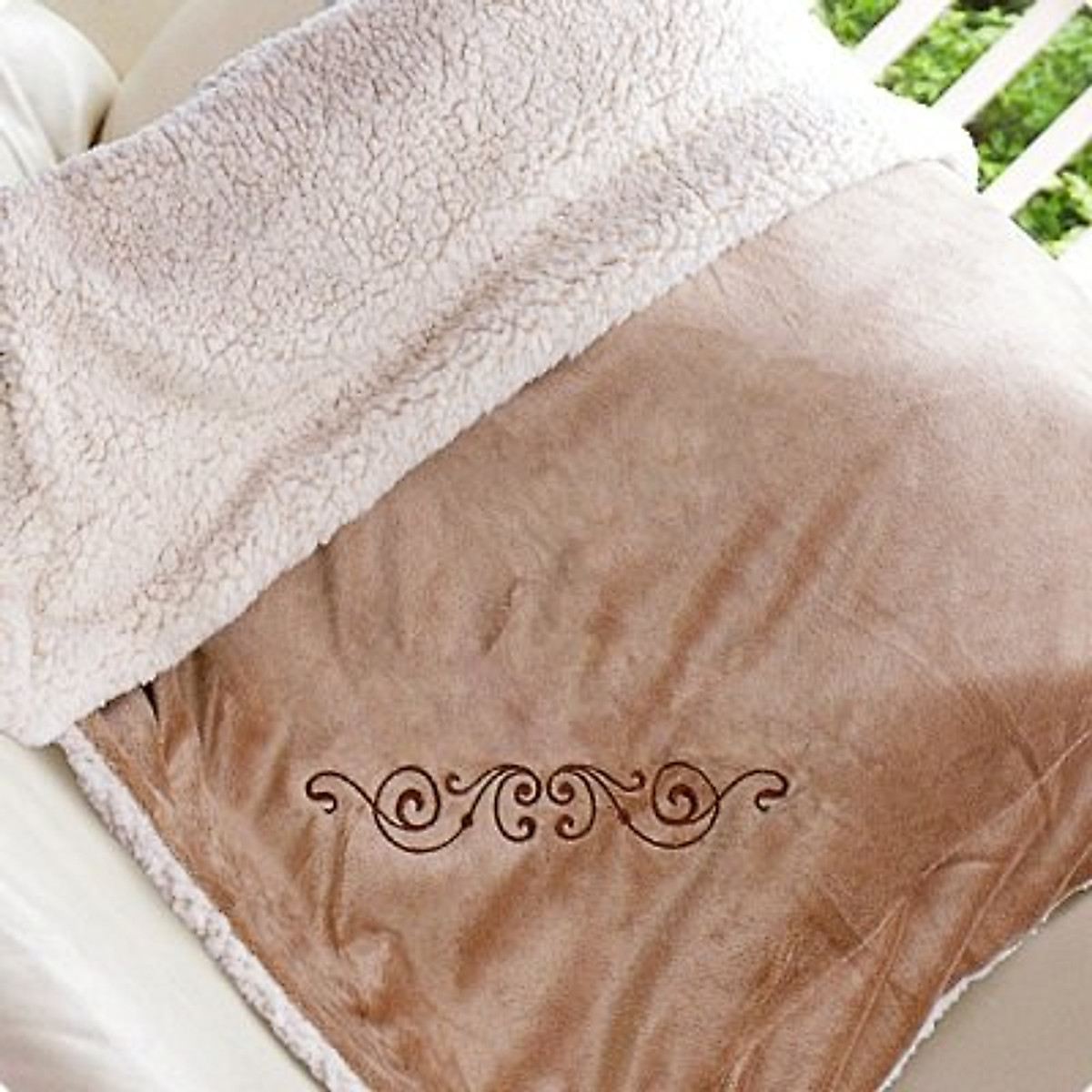 GiftsForYouNow Personalized Throw Blanket with Name, Measures 50 x 60 Inches, Embroidered and Sherpa Blanket for Bed or Couch, Polyester Throw Blanket