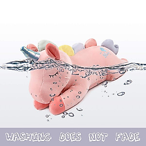 ARELUX 24in Cute Pink Giant Stuffed Unicorn Plush:Soft Animal Hugging Pillow Unicorn Stuffed Animal, Big Body Plushie,Large Unicorn Room Decor Friends Family Member