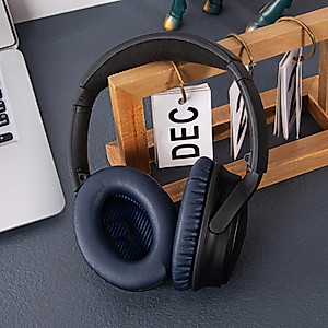 Aurivor Replacement Ear-Pads for Bose Quiet-Comfort QC 35 (ii) 25 15 2 Headphones, Upgraded Cushion for QC35 (ii) QC25 QC15 QC2 SoundTrue/SoundLink AE2/AE2i/AE2w Around-Ear Headphones (MidnightBlue)