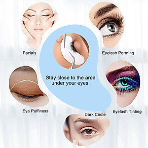 COOSKIN 100 Pairs Eye Gel Patches, Lint Free Eye Gel pads for Eyelash Extension Pads,Eye Mask Beauty Tool (Girl)