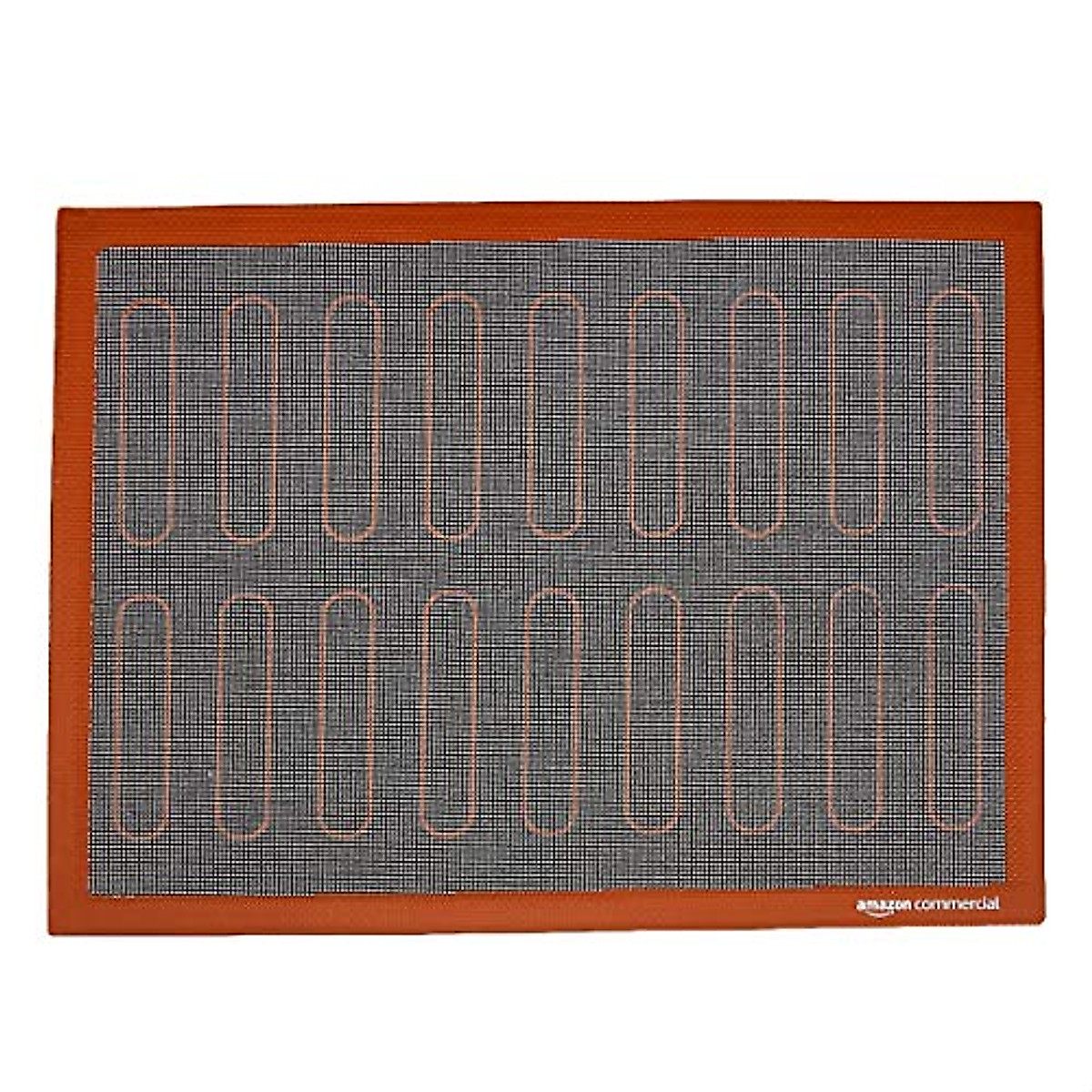 AmazonCommercial Silicone Non-Stick Eclair Baking Mat, Reusable, Easy to Clean, 15.7 x 11.8-Inches, 2-Pack