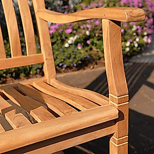 Cambridge Casual Wooden Arie Patio Porch Rocking Chair for Outdoor, Single Item/Natural Teak