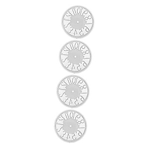 4pcs Clock Dial Mold Round Silicone Molds Silicone Molds for Resin Tray Molds for Epoxy Resin Numerals Silicone Clock Molds Resin Silicone Tray Molds Resin Casting Mould DIY Mold