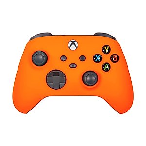 Xbox One Series X S Custom Soft Touch Controller - Soft Touch Feel, Added Grip, Neon Orange Color - Compatible with Xbox One, Series X, Series S